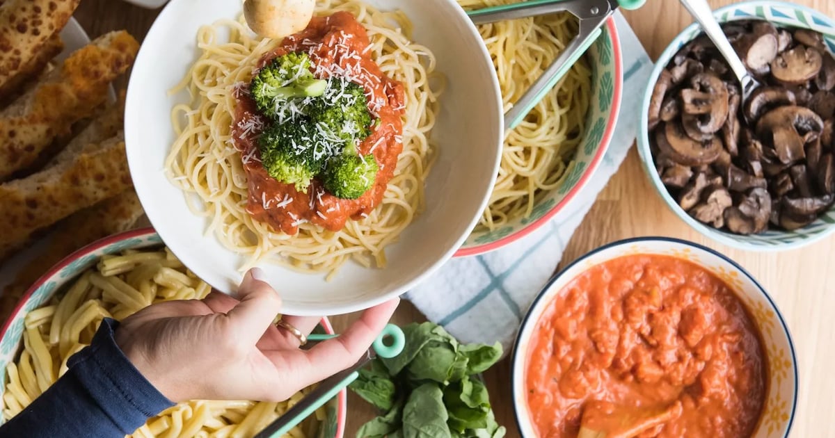 Build Your Own Pasta Feast - Family Dinner For 4 - Back to School ...