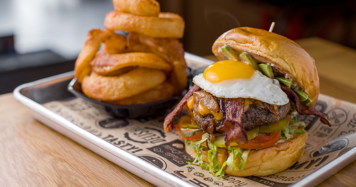 The PC Burger - The Peach Cafe - Cafe in Monrovia, CA