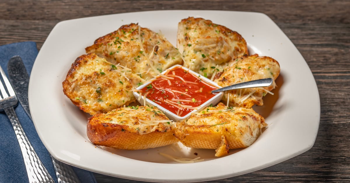 Crab Garlic Cheesy Bread - High Tide - Seafood Restaurant
