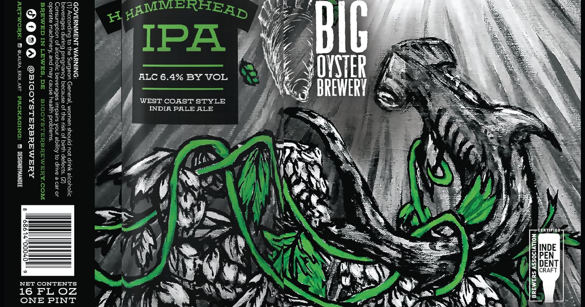 Hammerhead IPA - Big Oyster Brewery - Brewpubs in Lewes & Milford DE