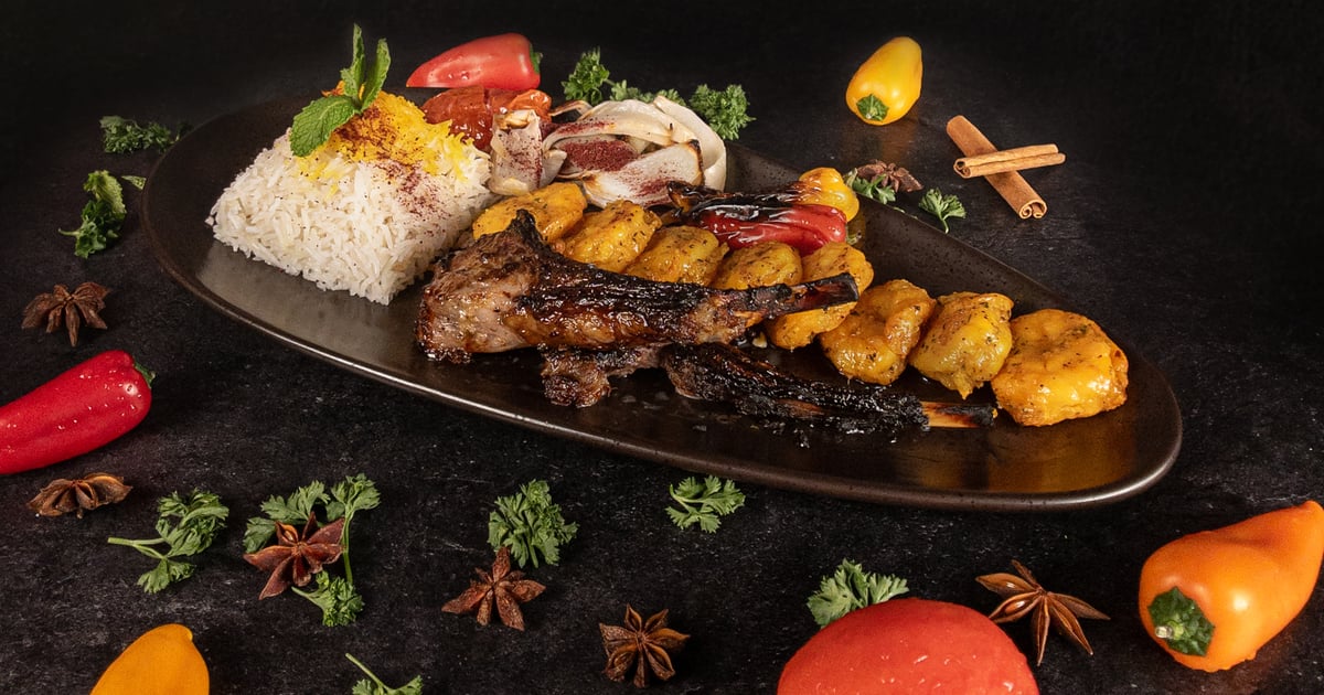 Lamb Chops & Grilled Safron Shrimp - Moustache Hookah Bar