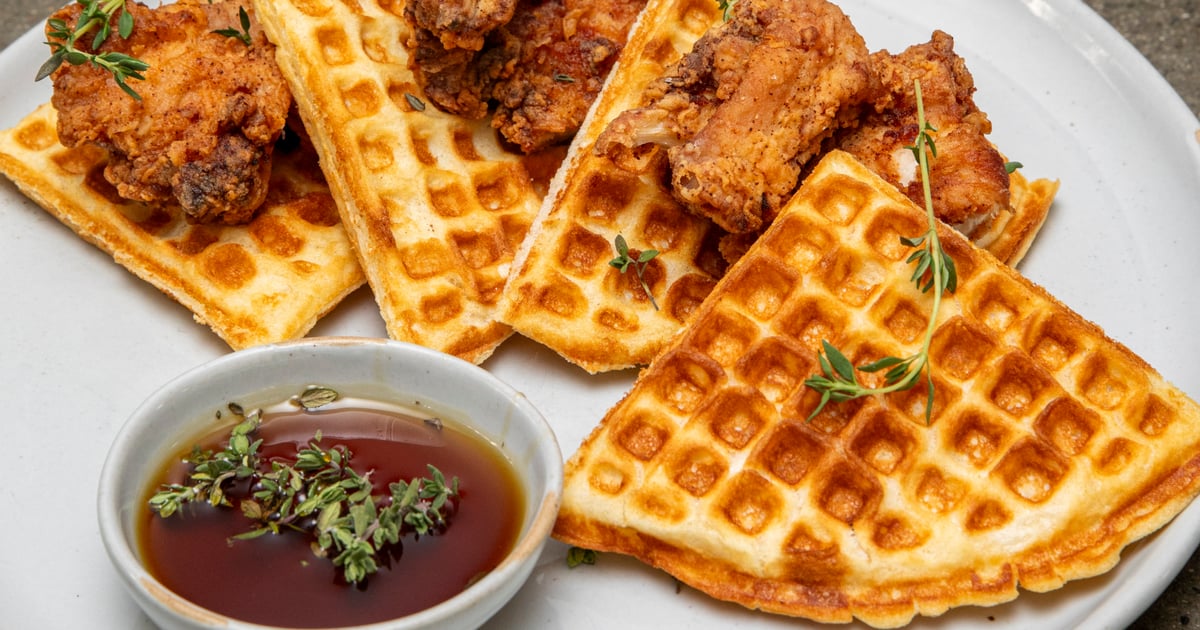 fried chicken & waffles - Cheeky's - Breakfast Restaurant in Palm ...