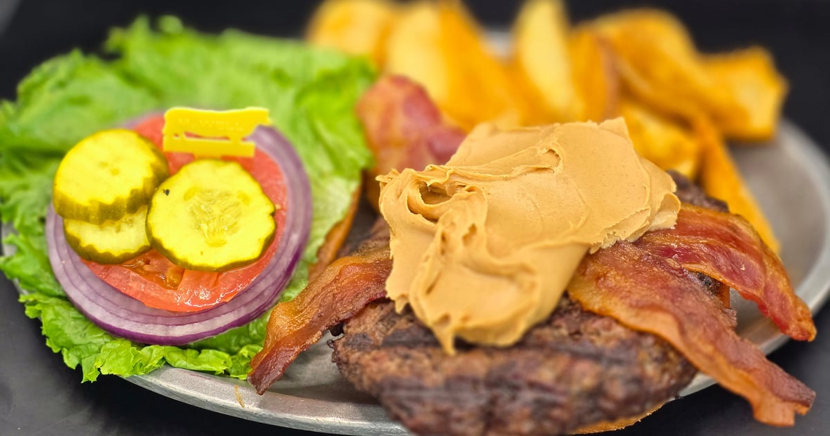 Skippy Peanut Butter & Bacon Burger - McGuire's Irish Pub