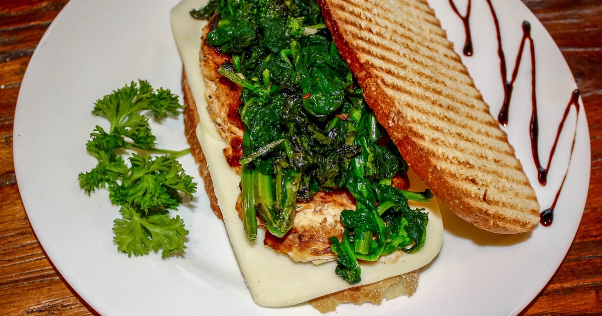 Grilled Chicken & Broccoli Rabe Panini - Menu - Johnny Napkins Union