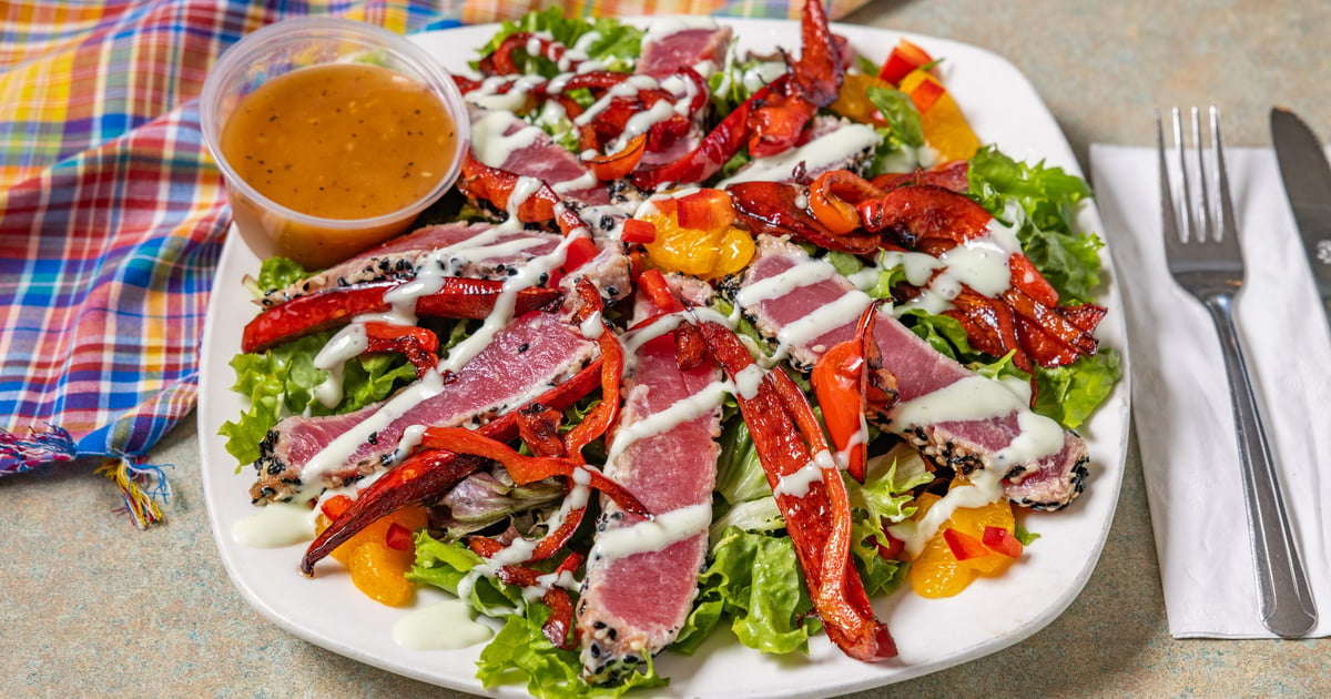 Sesame Seared Ahi Salad - The Quarterdeck Seafood Bar & Grill - Seafood ...