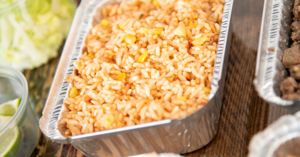 Catering Mexican Rice Half Pan ( 15pl ) - The Outpost Mexican Eatery ...