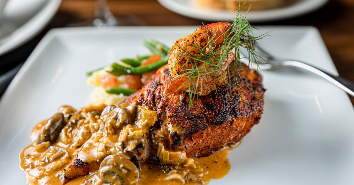 Blackened Redfish Pontchartrain - Cafe Benedicte