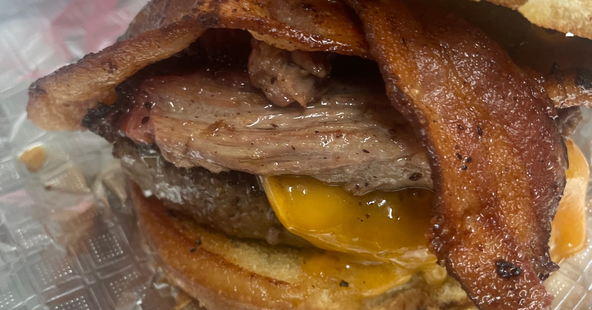 "The Roadside" Burger - Adams Roadside BBQ