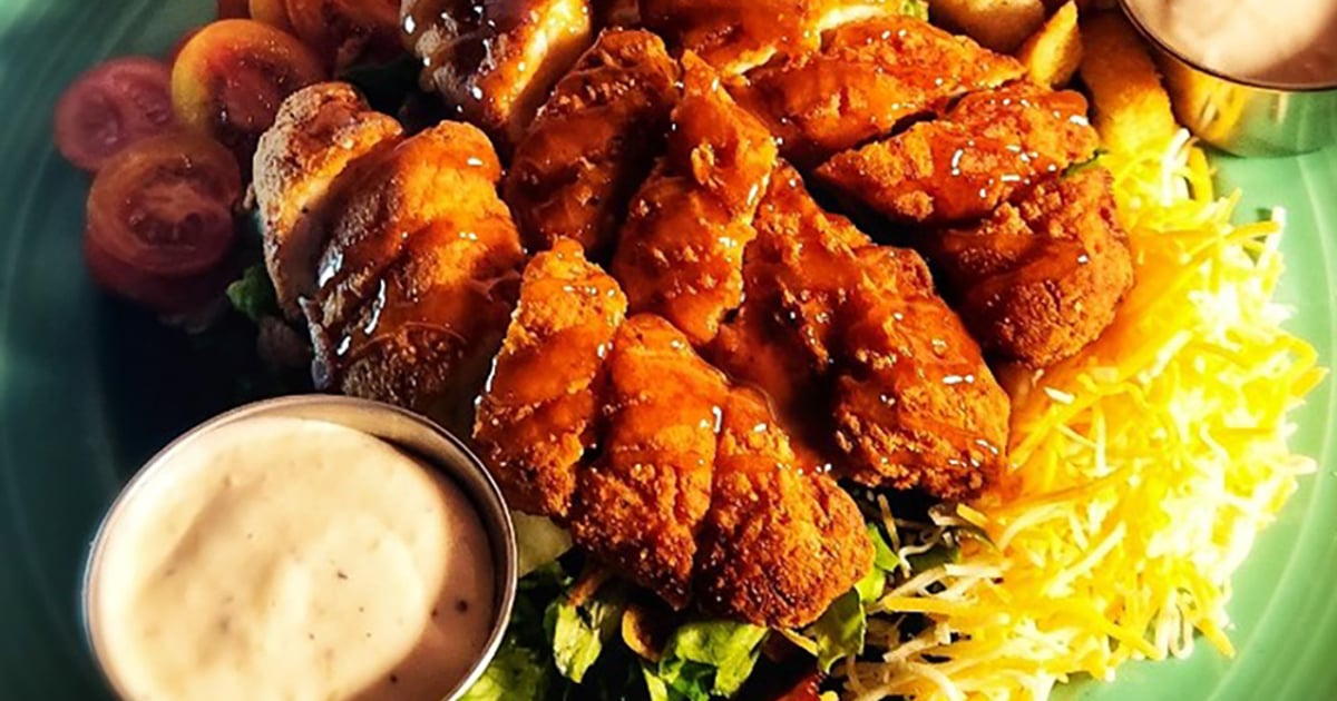 Crispy Caramel Chicken Salad - JAX - Food Menu - Hamburger Mary's