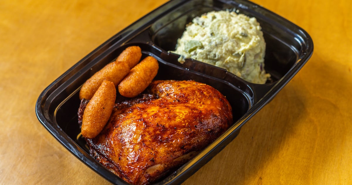 Smoked Fried Leg Quarter - Lunch Menu - Daddy D's BBQ