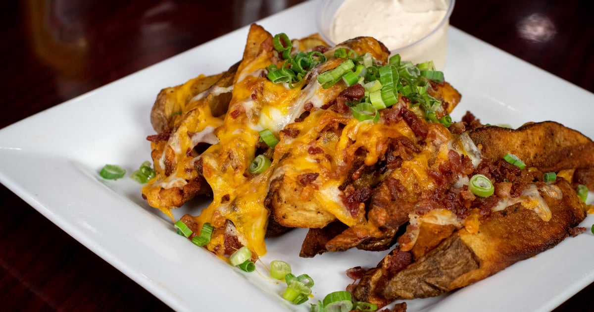 Loaded Potato Wedges - Menu - Muddy Chicken