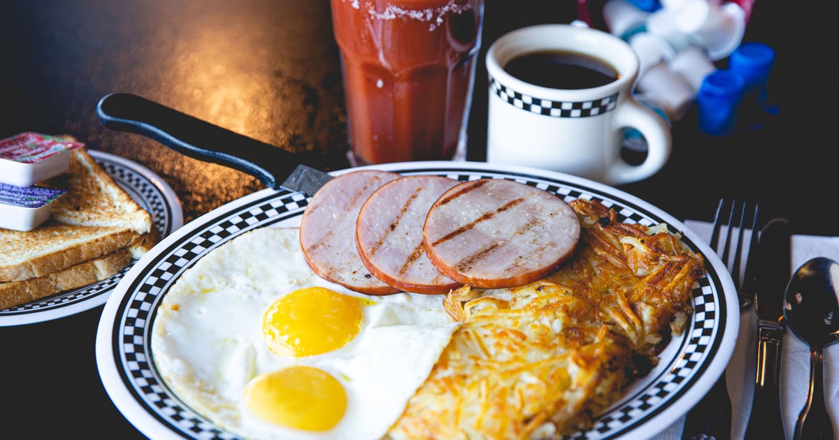 Canadian Bacon & Eggs - Breakfast - Hungry Dawg's Diner - Bar & Grill ...