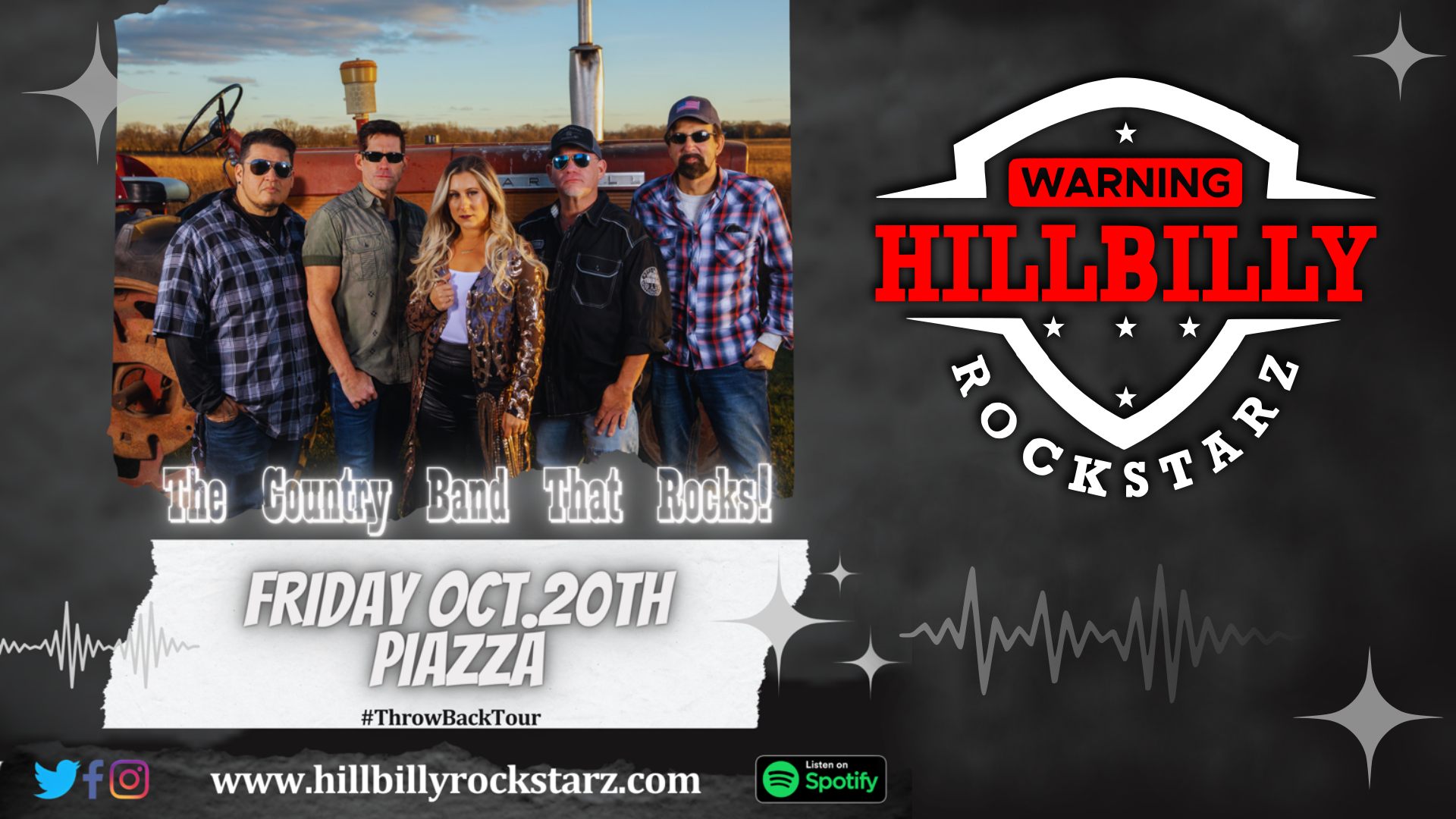 HILLBILLY ROCKSTARZ - THROWBACK TOUR at the PIAZZA - Aurora - the ...