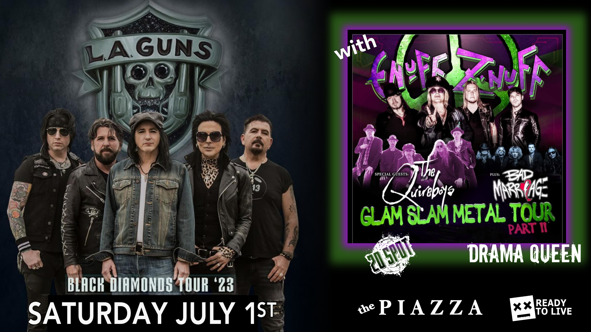 BLACK DIAMONDS TOUR & GLAM SLAM METAL TOUR - PART 2 with L.A. GUNS x ...