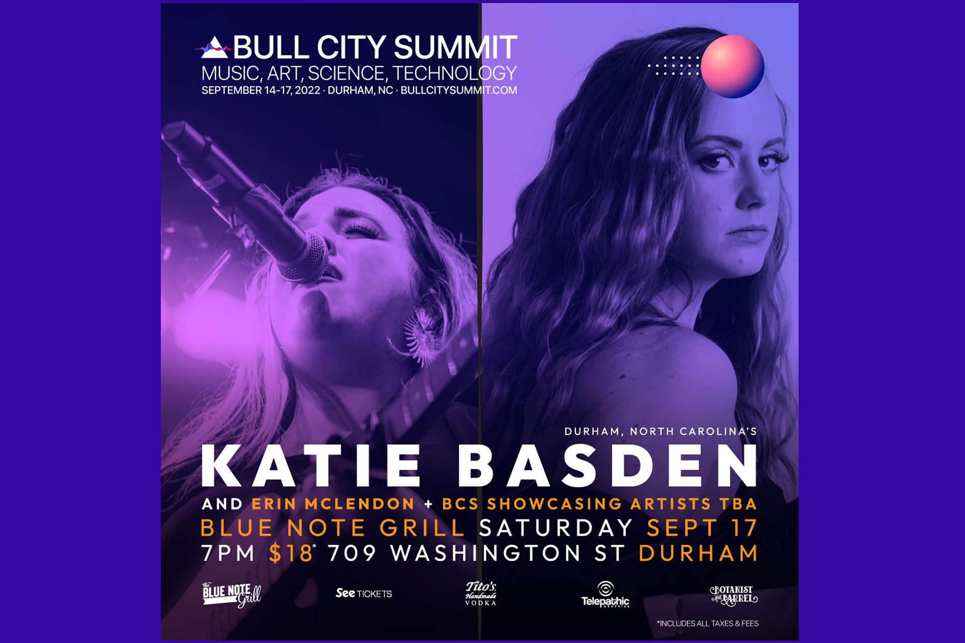 BCS 2022 Presents: Katie Basden and Erin McLendon - The Blue Note Grill