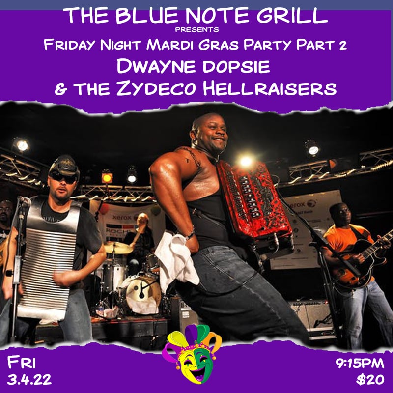 Friday Night Mardi Gras Party Pt 2 with Dwayne Dopsie & the Zydeco ...