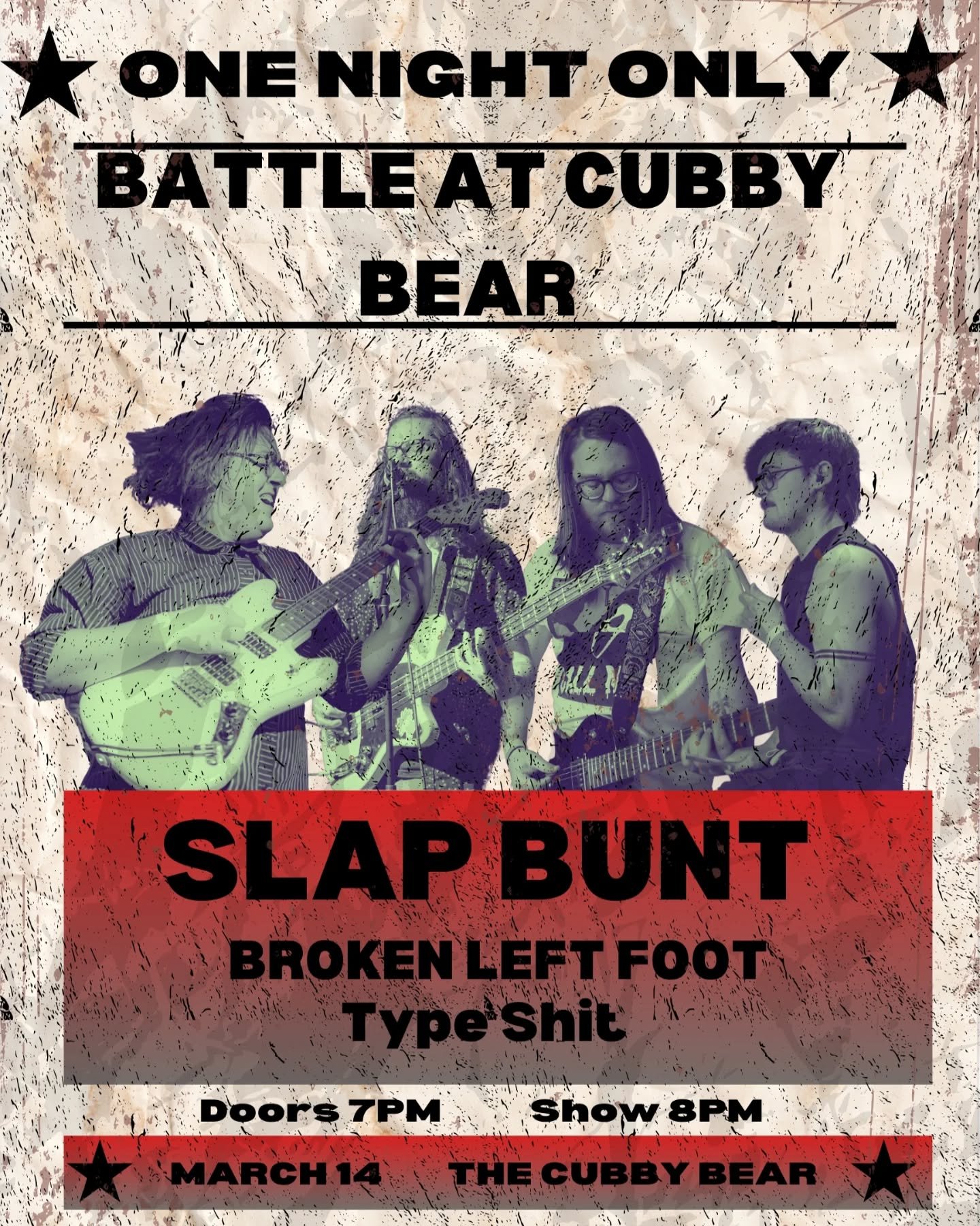 Slap Bunt w/ Type Shit and Broken Left Foot - The Cubby Bear Chicago ...