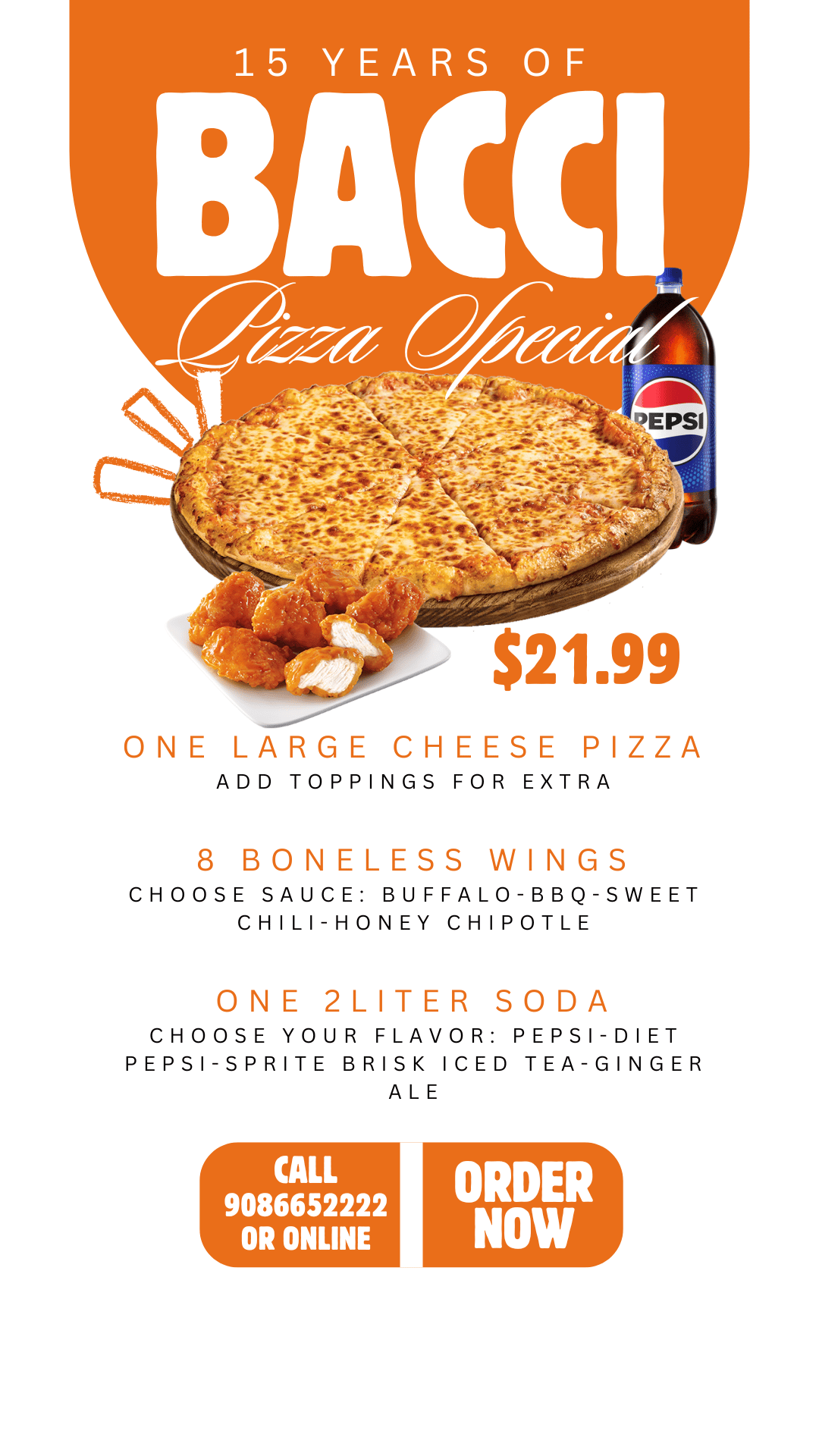 Order Online - Bacci Brick Oven | Italian Restaurant New Providence, NJ
