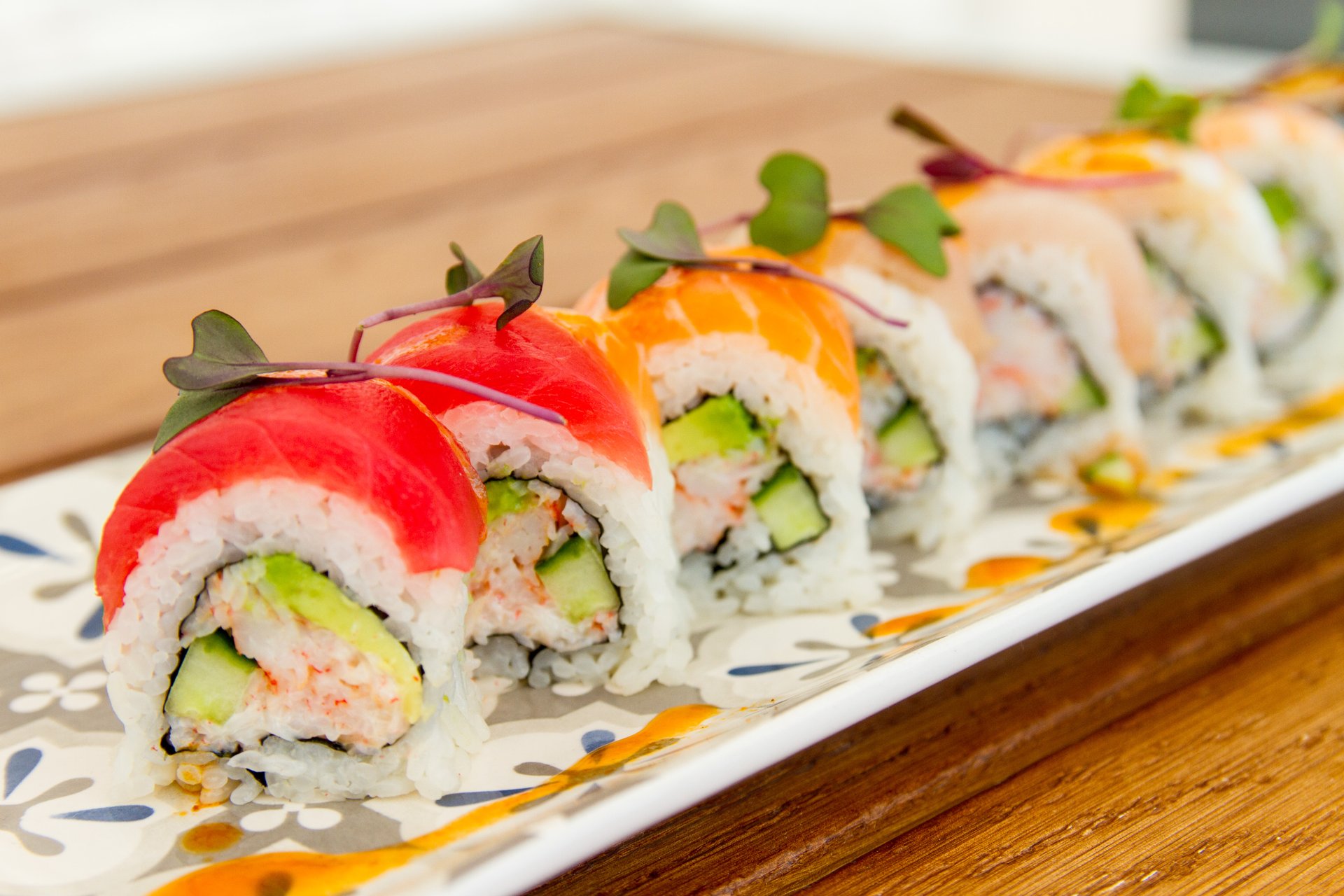 Rainbow Roll Sushi