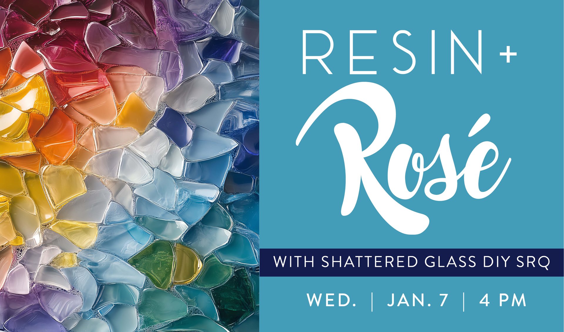 Resin & Rosé: A Shattered Glass Workshop - GROVE