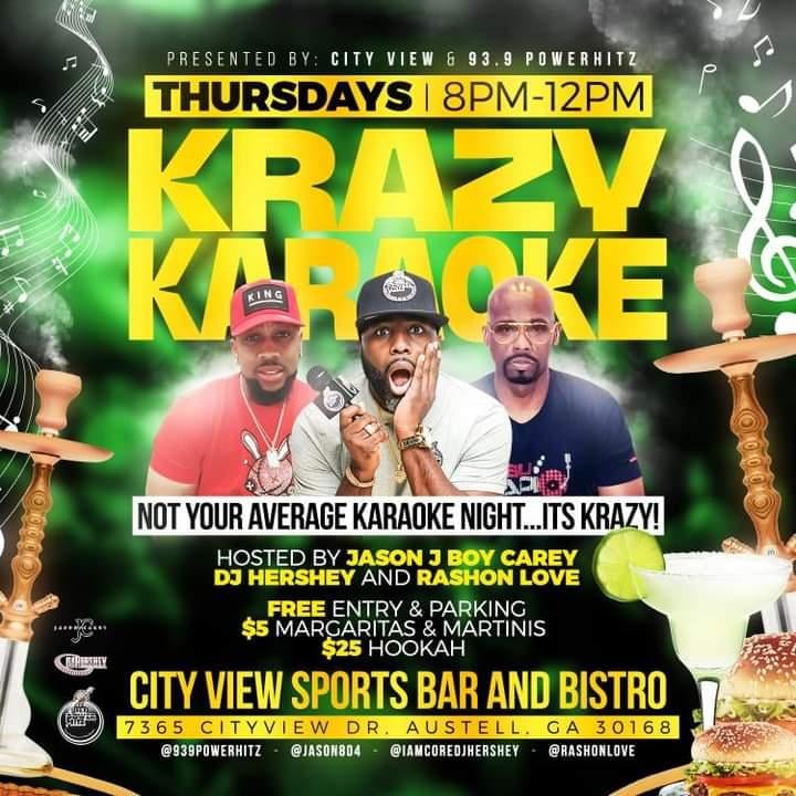 KRAZY KARAOKE EVERY THURSDAY - City View Sports Bar & Bistro - Sports ...