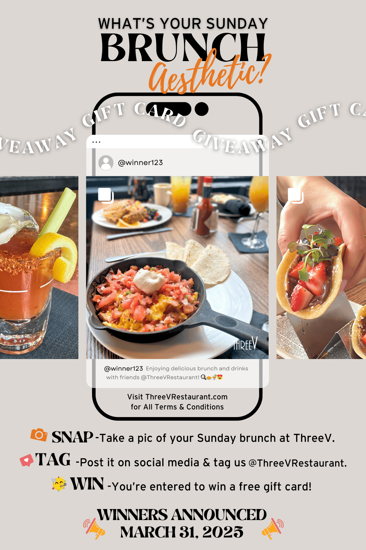 Phone Eats First Contest - ThreeV Restaurant - American Restaurant in ...