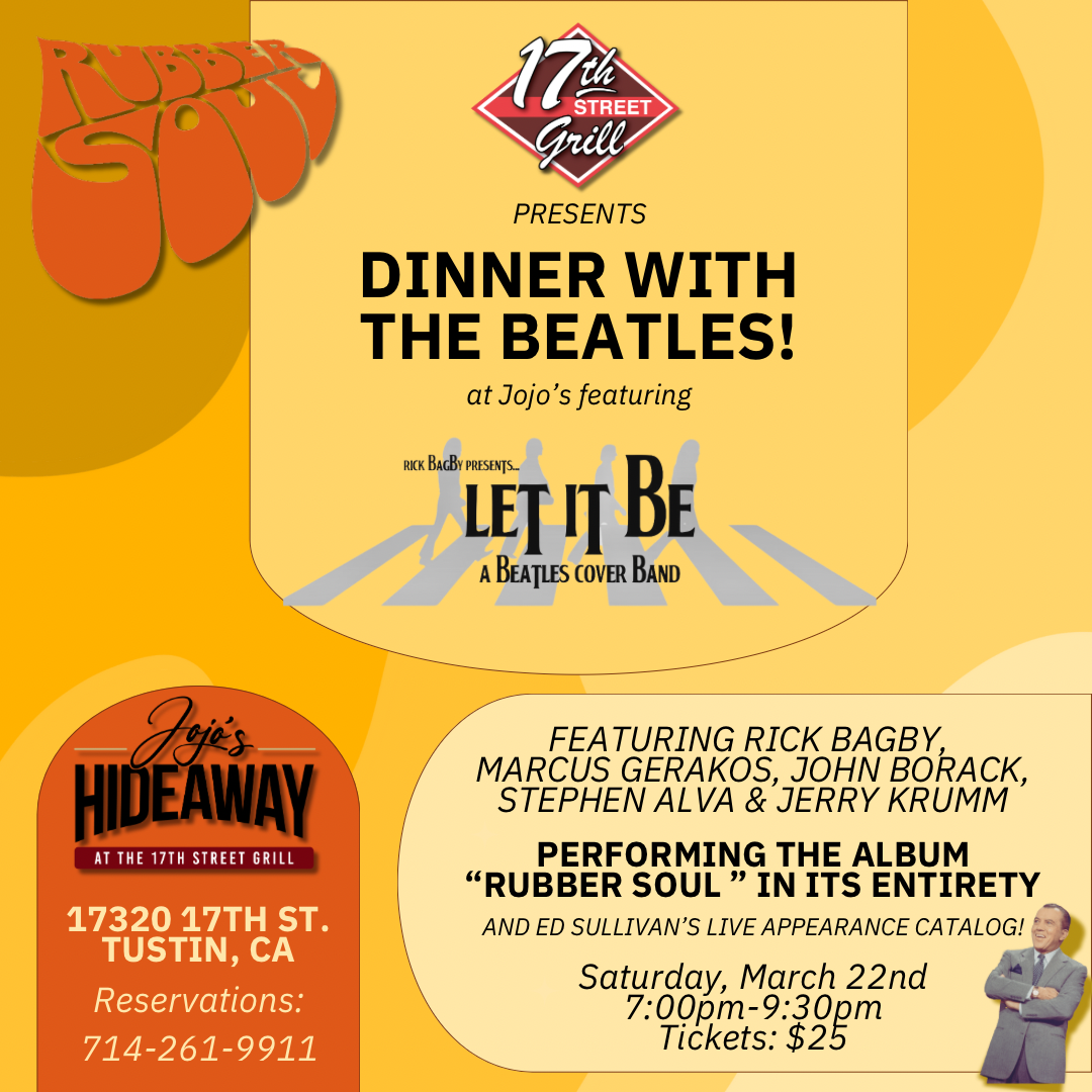 DINNER WITH THE BEATLES - Jojo's Hideaway - American Restaurant in ...