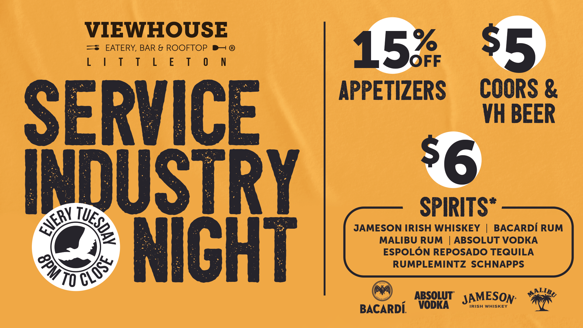 Service Industry Night - ViewHouse Eatery Bar & Rooftop