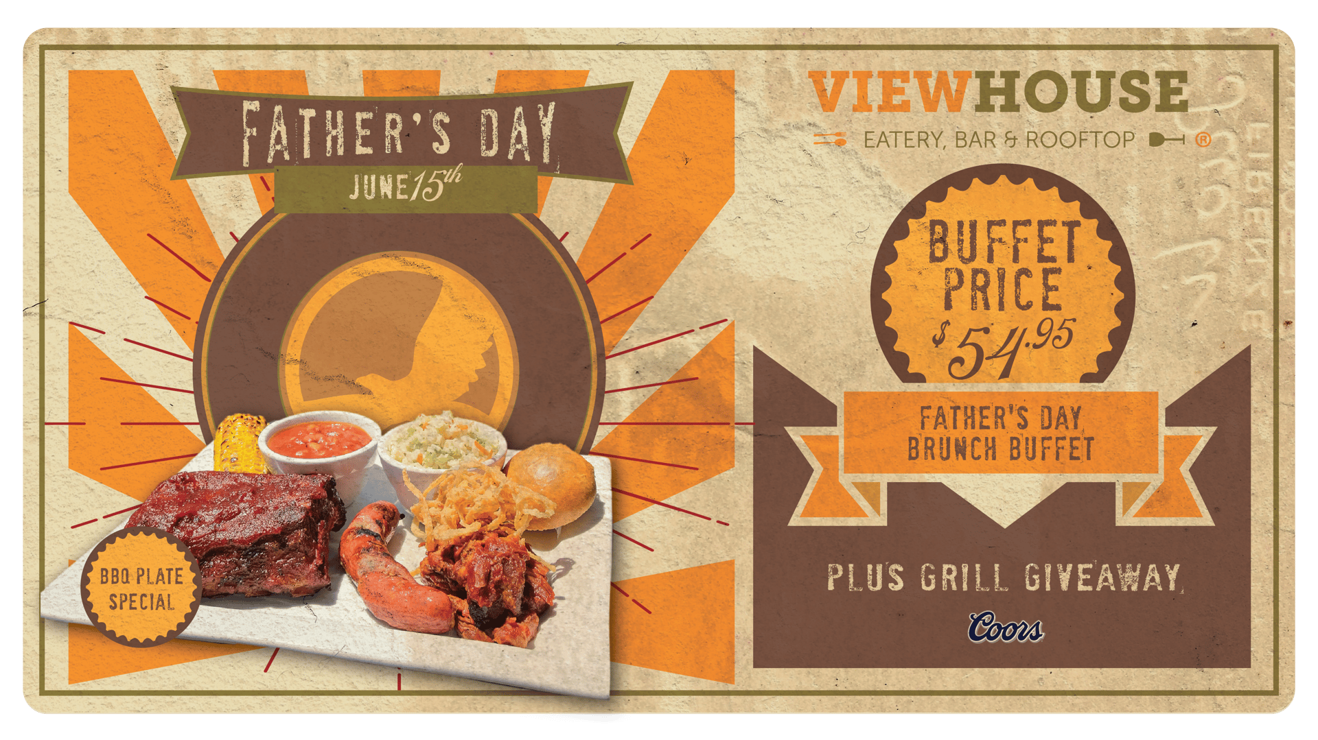 Father's Day Brunch Buffet - ViewHouse Eatery Bar & Rooftop
