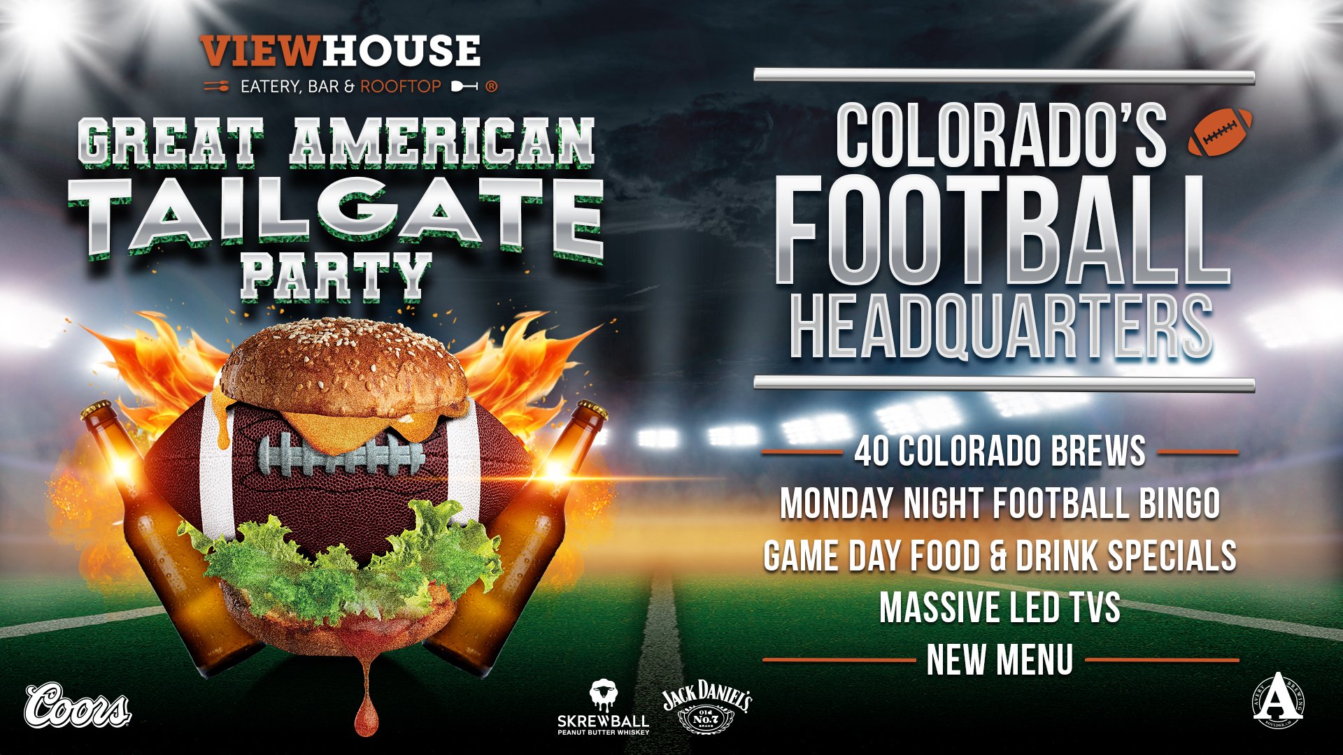Great American Tailgate - ViewHouse Eatery Bar & Rooftop