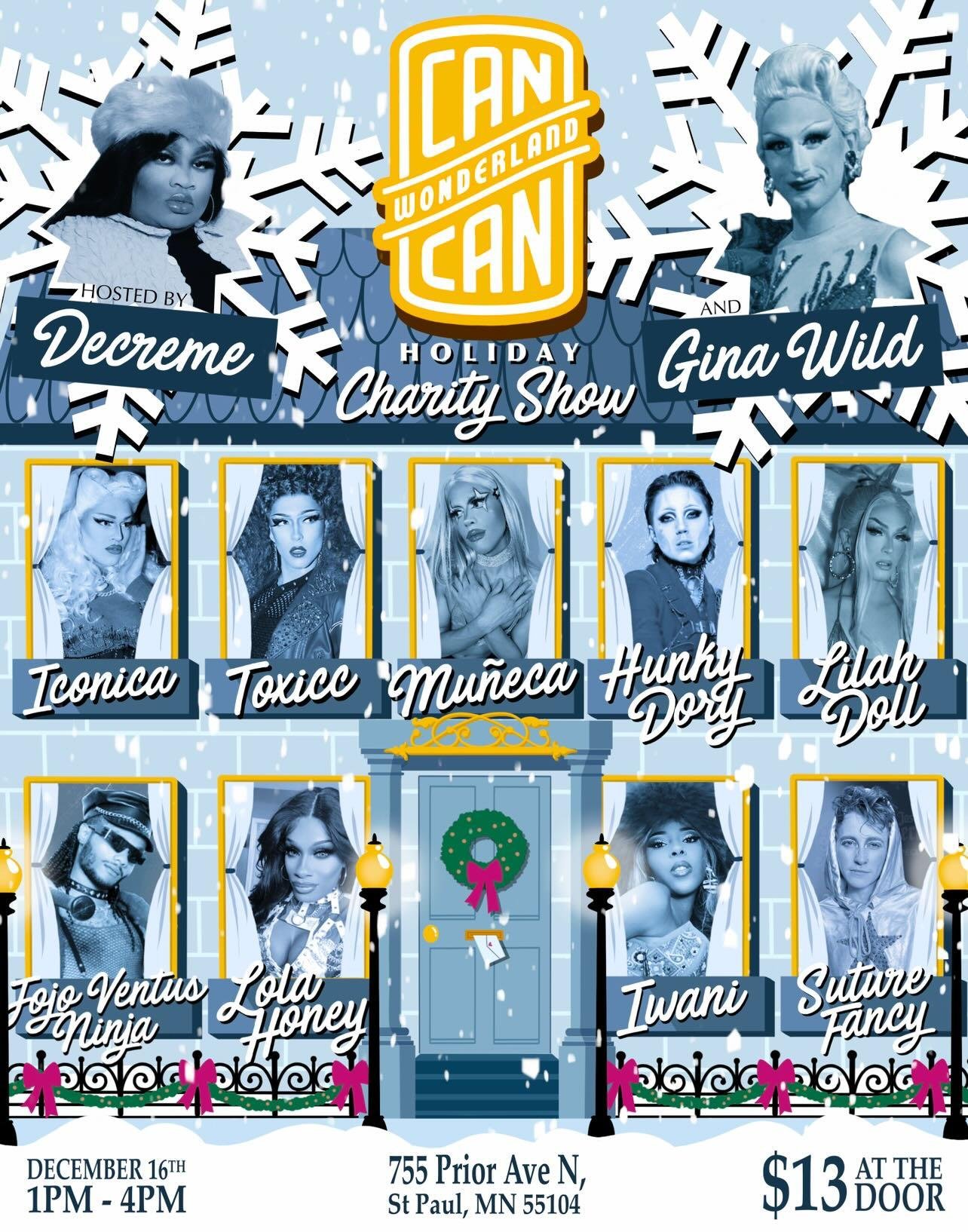 Christmas Charity Drag Pageant - Can Can Wonderland, St. Paul MN