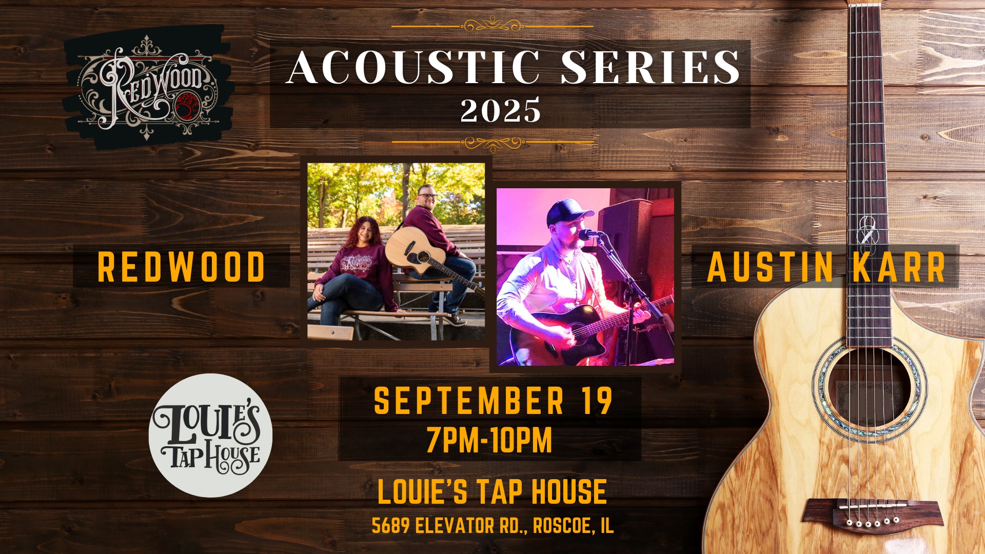 Redwood band featuring Austin Karr - Louie's Tap House - American ...
