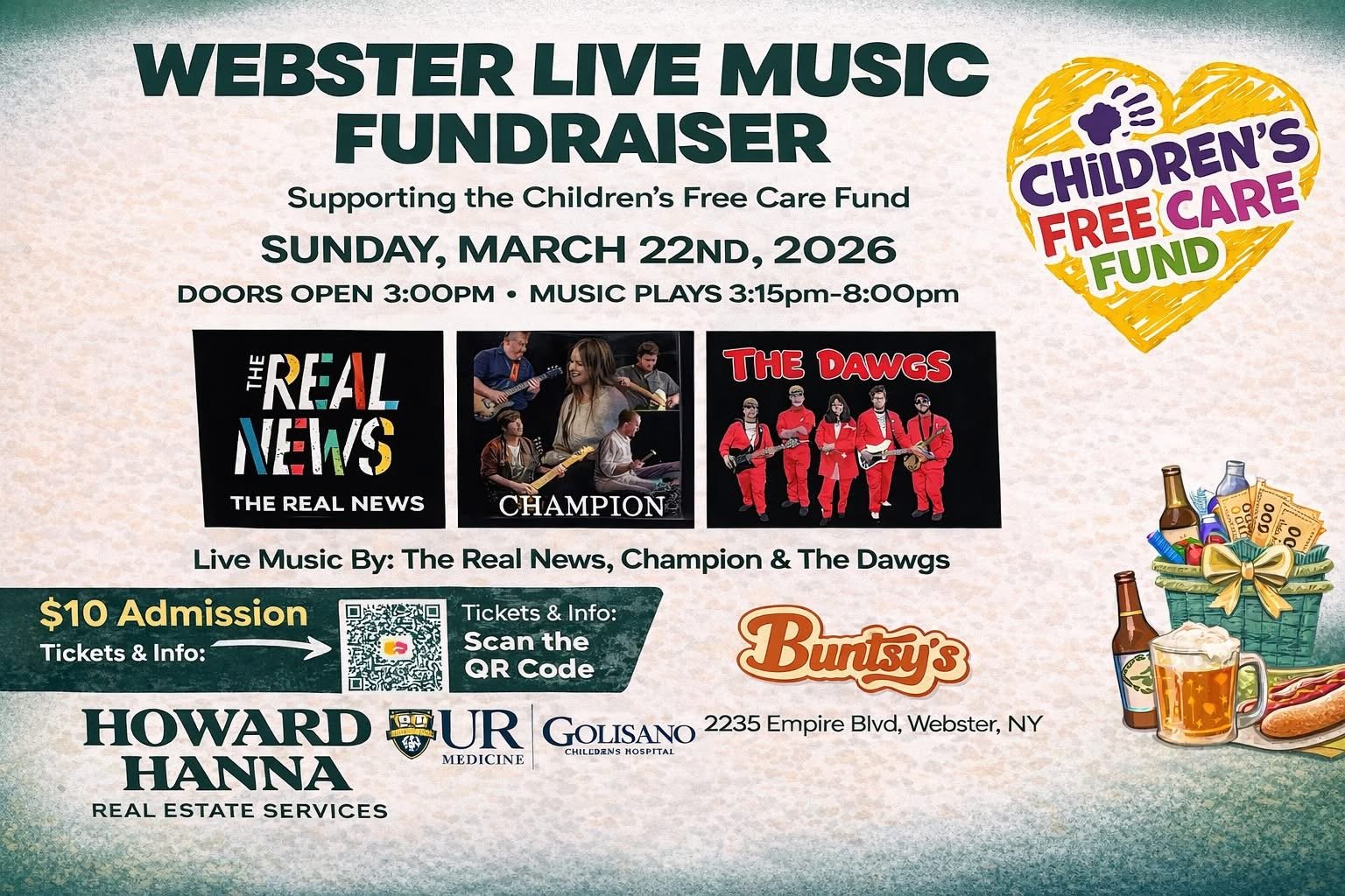 Live Music Fundraiser - Buntsy's Neighborhood Food and Drink - American ...