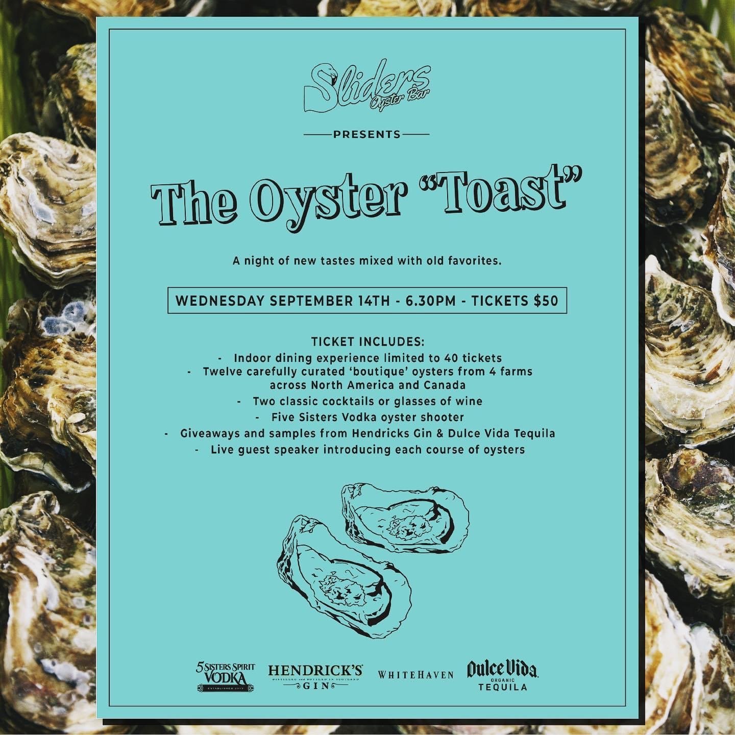 The Oyster "Toast" - 5 Sisters Spirit Vodka - Headquatered in Atlantic ...