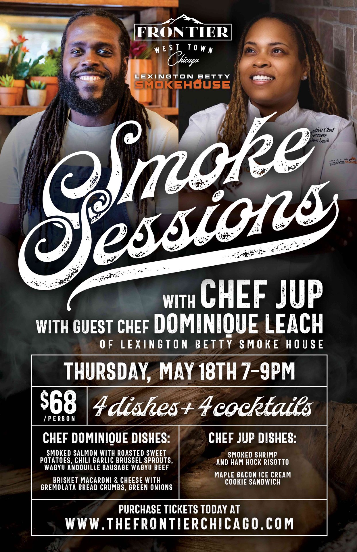 Smoke Sessions with Chef Jup & Chef Dominique Leach - Frontier | Noble ...
