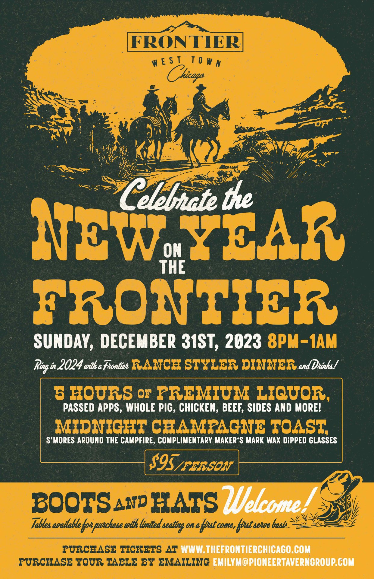 New Year's Eve on the Frontier - Frontier | Noble Square, Chicago, IL ...