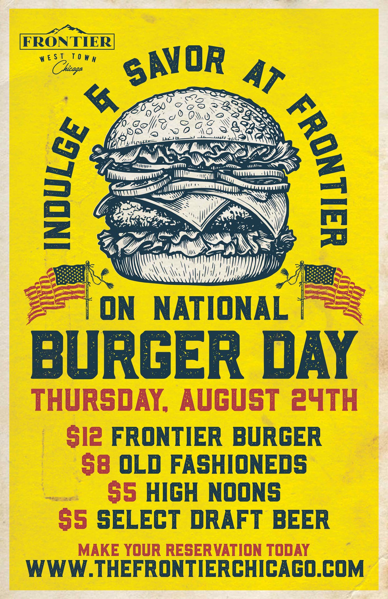 National Burger Day - Frontier | Noble Square, Chicago, IL | Gastro Pub ...