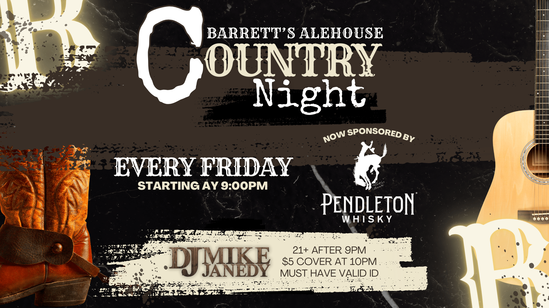 BARRETT'S COUNTRY NIGHT - Barrett's Alehouse - American Restaurant in MA