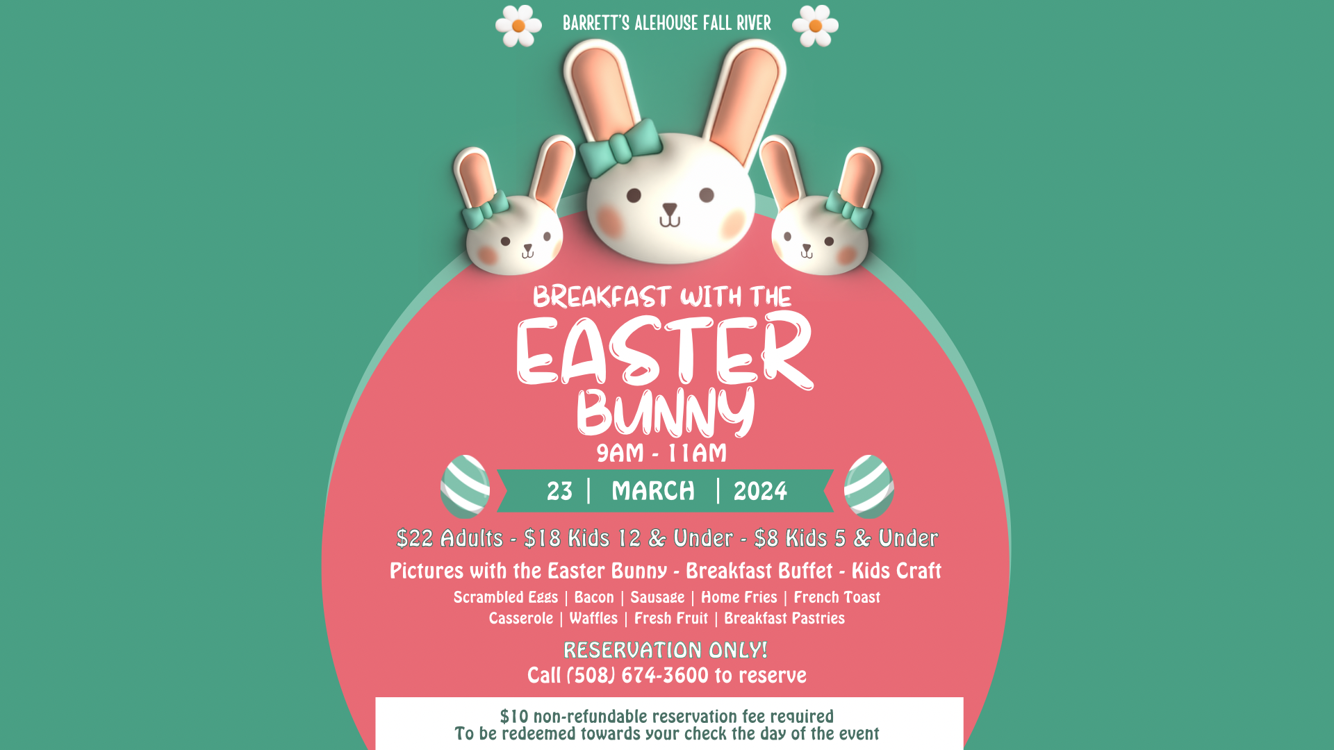 Breakfast with the Easter Bunny! - Barrett's Alehouse - American ...