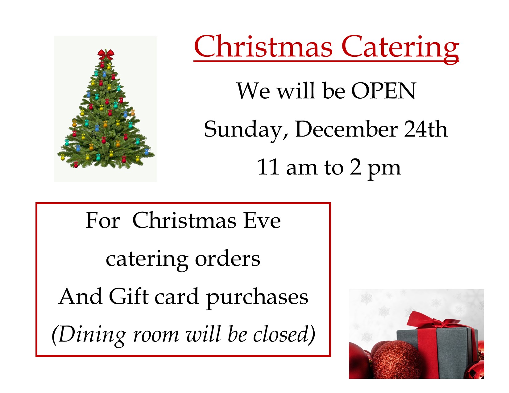 Christmas Catering - Ricci's Family Restaurant - Italian Restaurant in ...