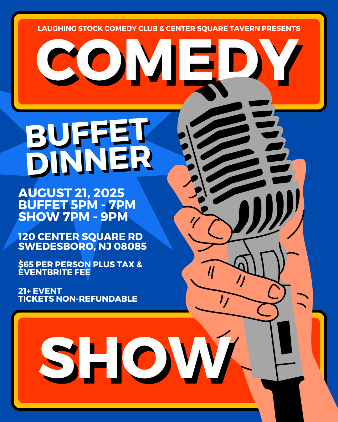Comedy Show & Dinner Buffet - Center Square Tavern