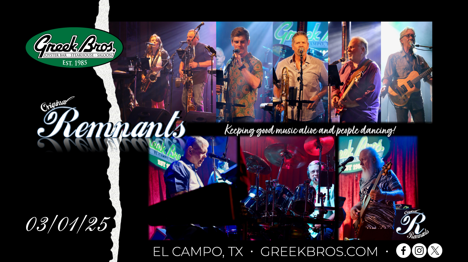 The Remnants - Greek Bros. Oyster Bar & Grill - Bar & Grill in TX