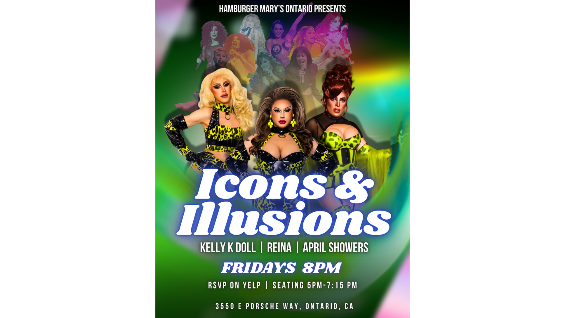 Icons & Illusions Dinner Drag Show - Hamburger Mary's