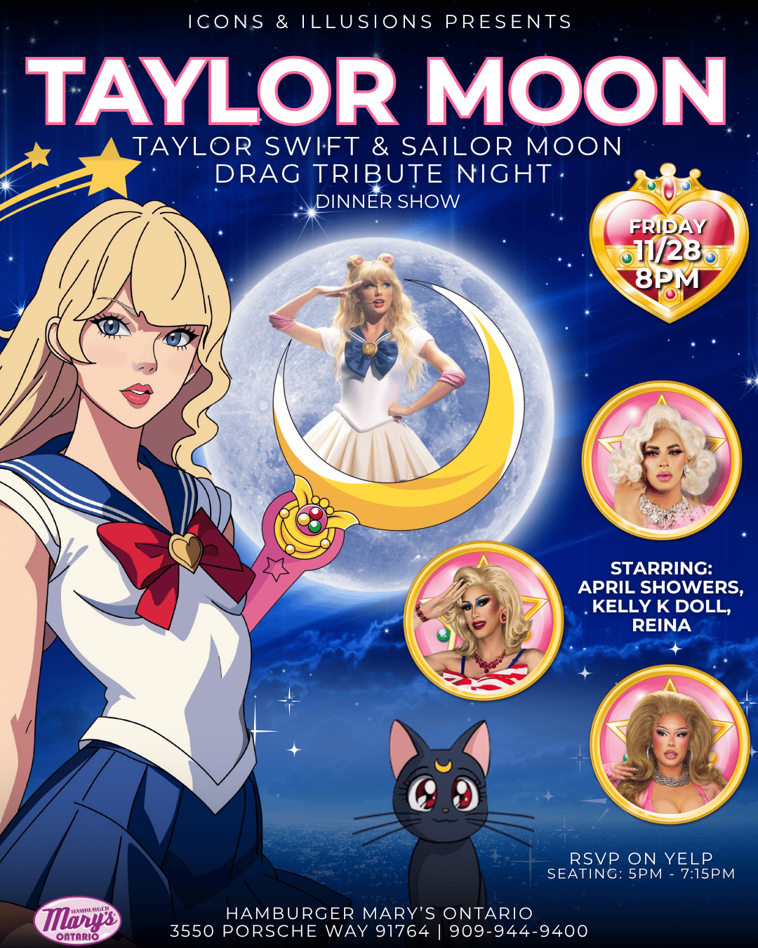 Taylor Swift & Sailor Moon drag tribute show - Hamburger Mary's