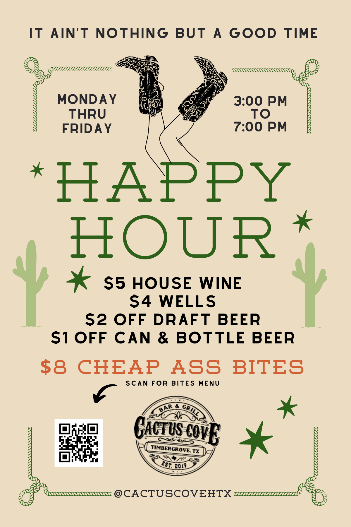 Get Happy Hour - Cactus Cove