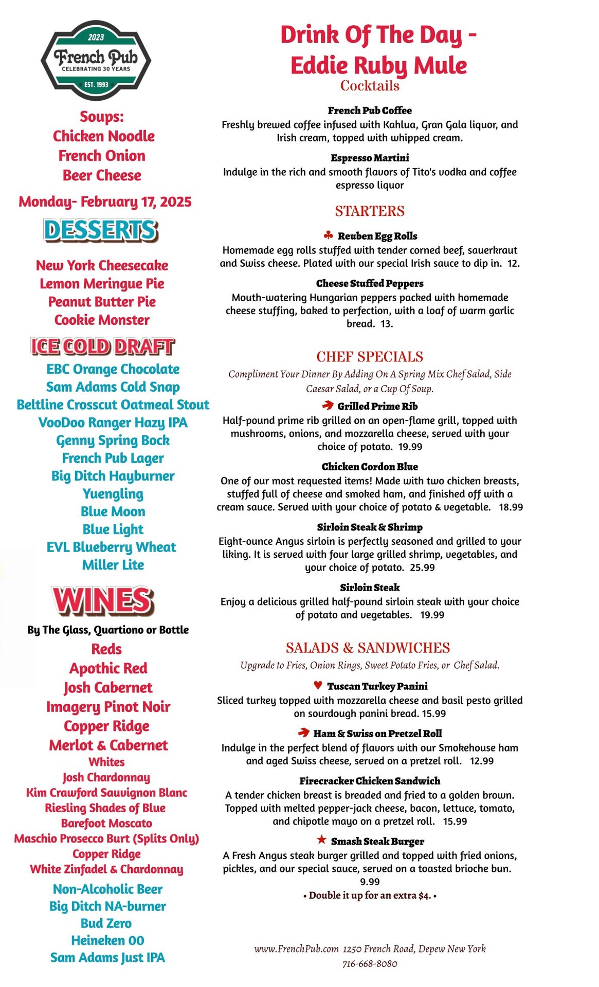 French Pub - American Restaurant in Depew, NY