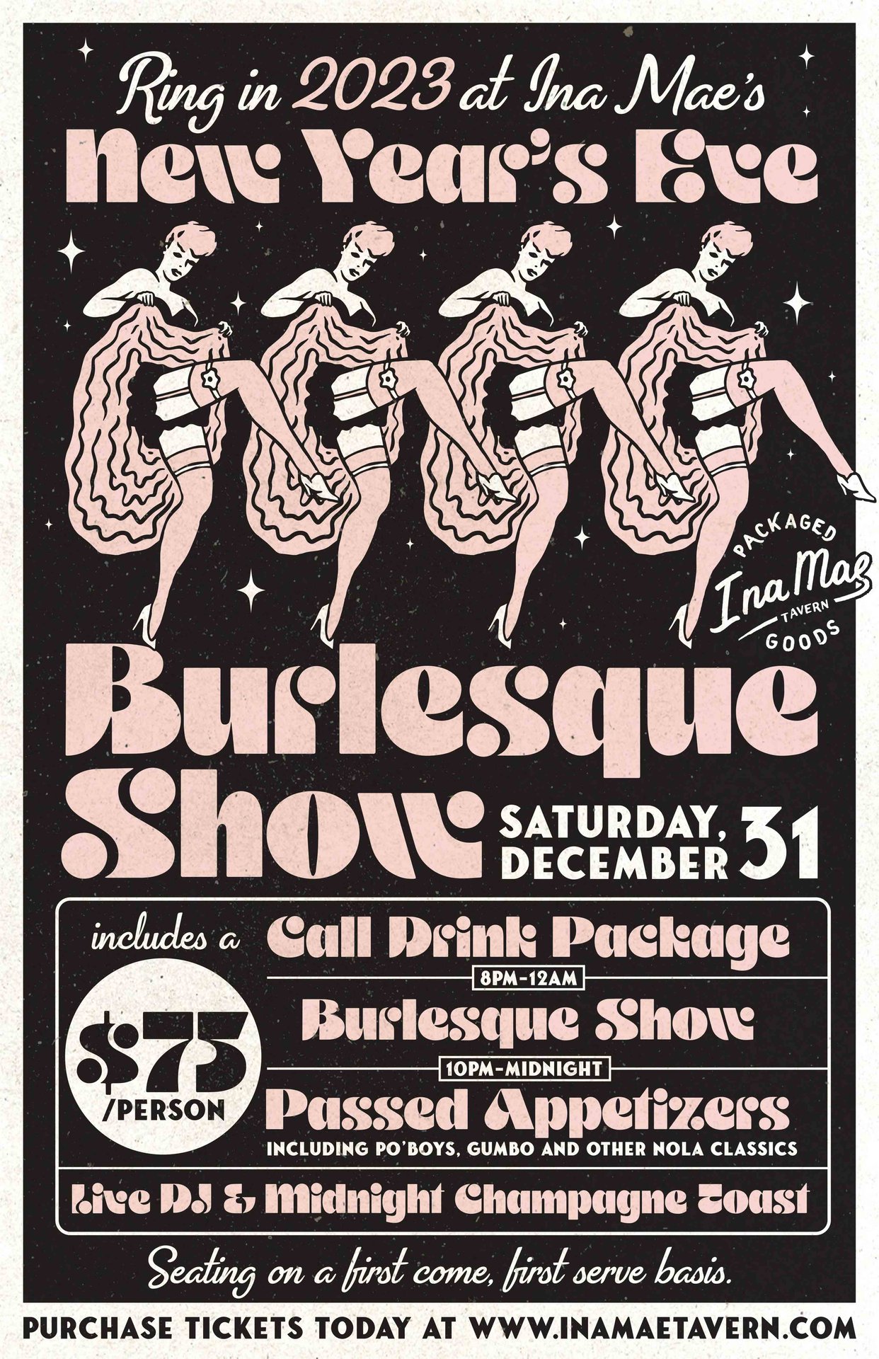 New Year's Eve Burlesque Show - Ina Mae Tavern & Packaged Goods ...