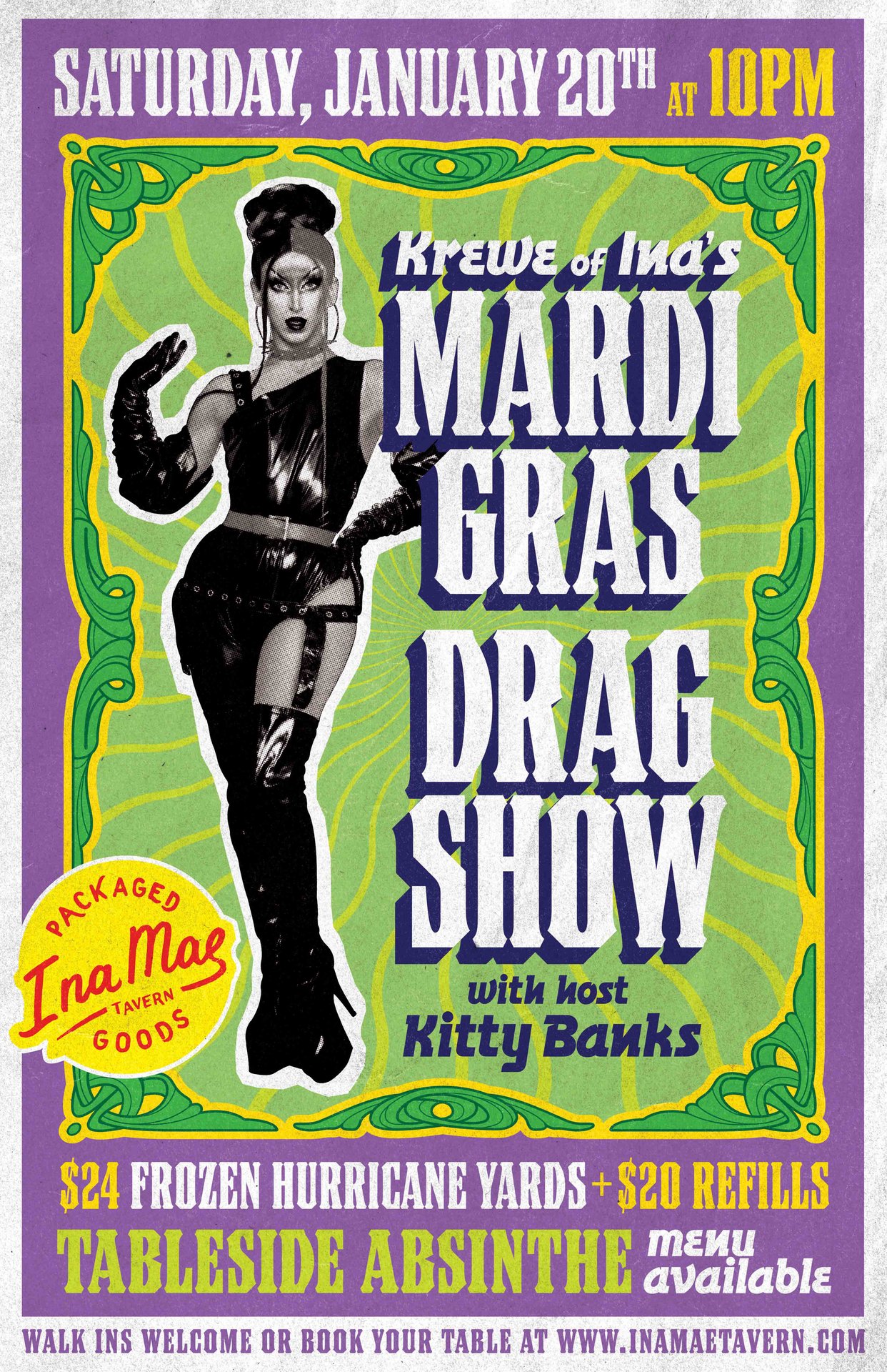Krewe of Ina Drag Show - Ina Mae Tavern & Packaged Goods - Southern ...