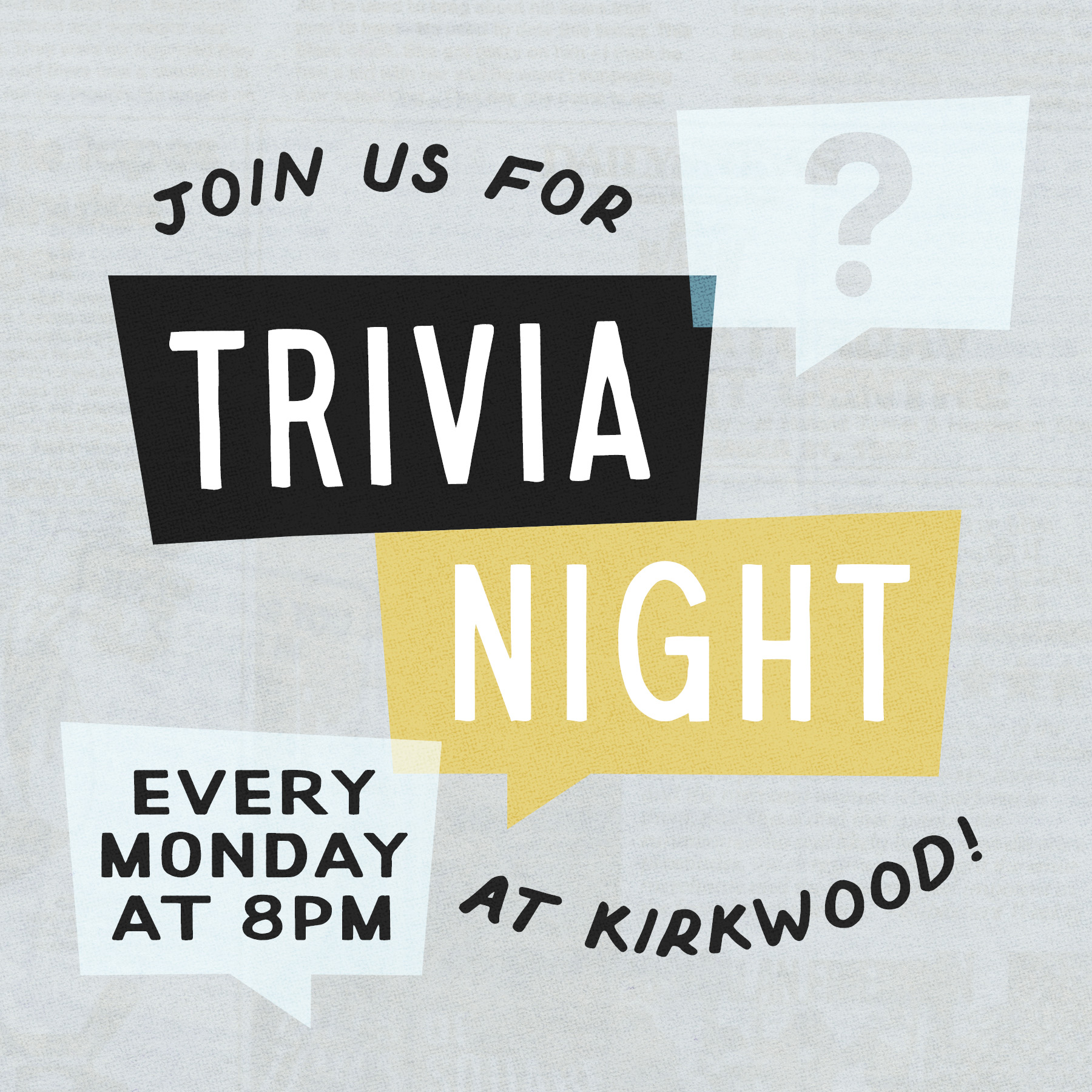 Trivia Night Every Monday at Kirkwood - Kirkwood