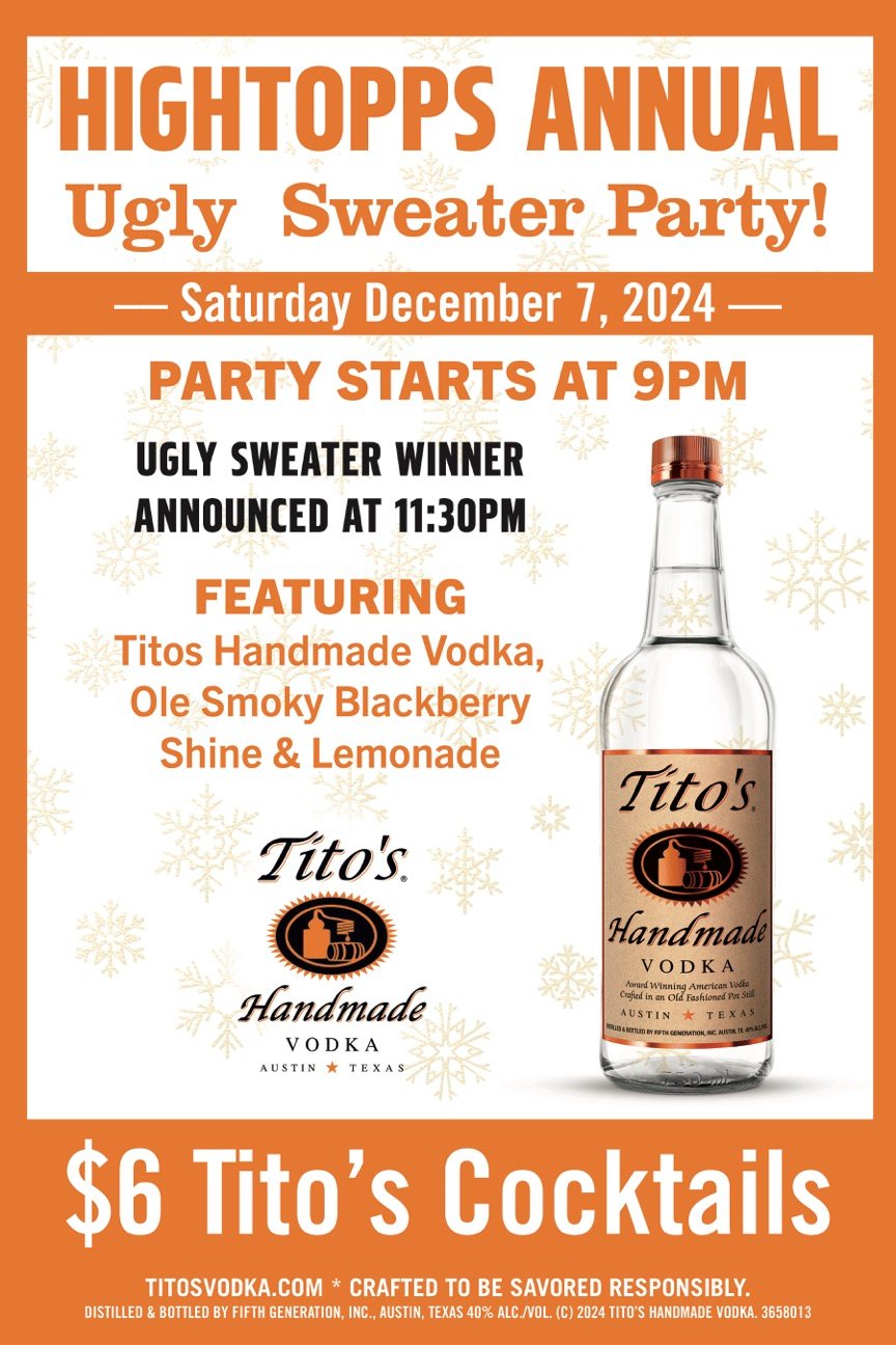 Titos Ugly Sweater Party - Hightopps Backstage Grille - Bar & Grill in ...